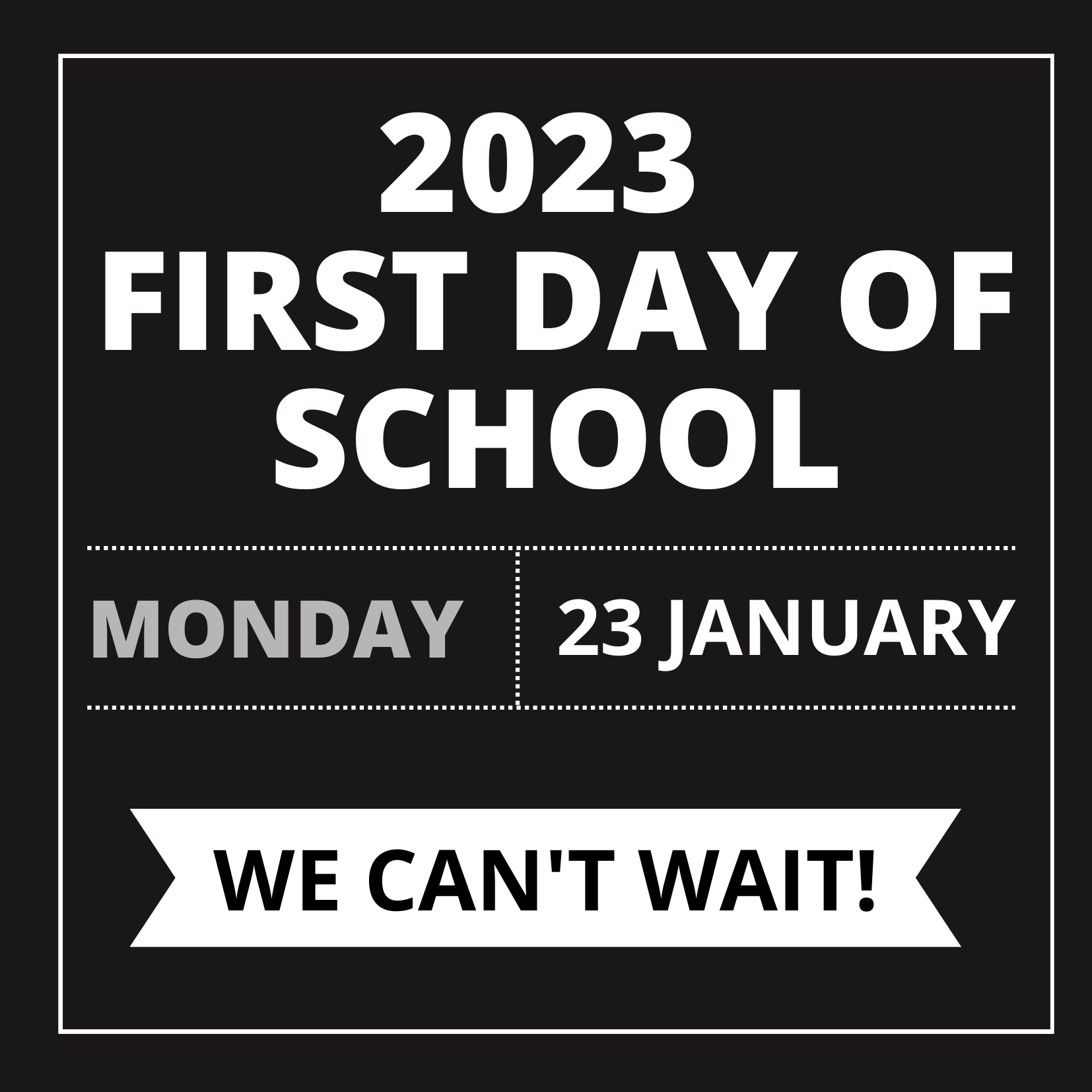 First Day of Term 1 2023